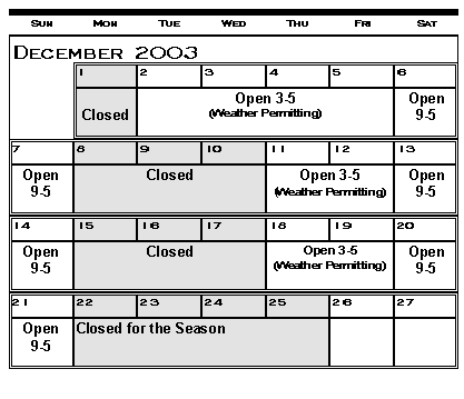 Shady Pond Tree Farm e-brochure, Christmas 2003